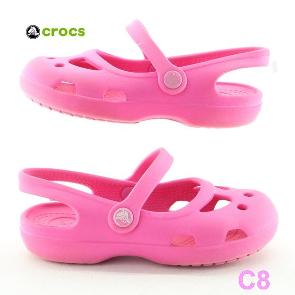 CROCS | Shoes | Crocs Pink Mary Jane Size C8 | Poshmark